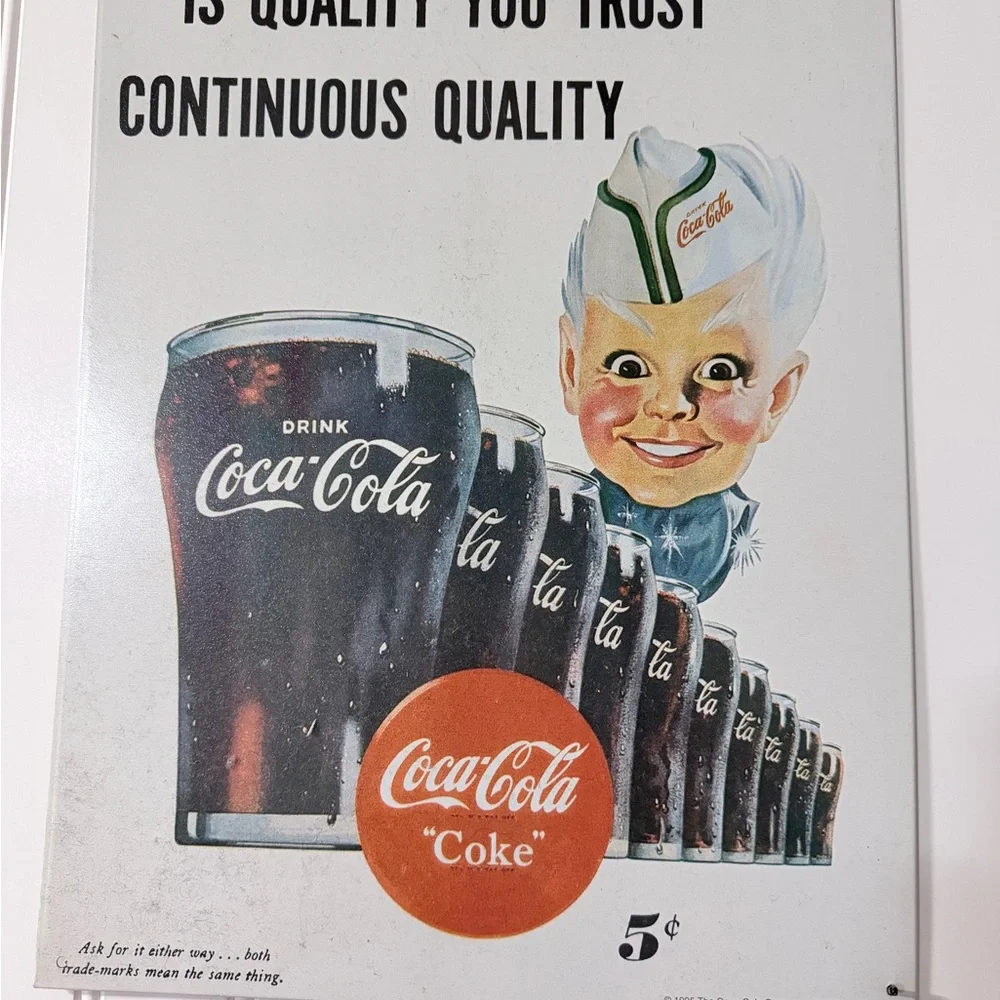 Coca Cola | Other | Cocacola Retro Ad Print With Red And Black Accents ...